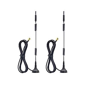 EJOYS Dual Band WiFi 2.4GHz 5GHz 5.8GHz 12dBi Magnetic Base SMA Male Antenna for WiFi Router Signal Booster Repeater Range Extender Wireless Network Card USB Adapter Security IP Camera- 2Pack