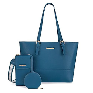 Montana West Purses and Handbags for Women Tote Purse and Wallet Set Shoulder Satchel Bag for Women 3PCS MWC3-179BL