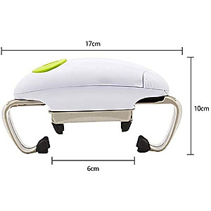 Automatic Jar Opener, One Touch Electric Can Opener, Adjustable Easy Can Tin Open Tool, Ideal for Seniors People Suffering From Arthritis, White