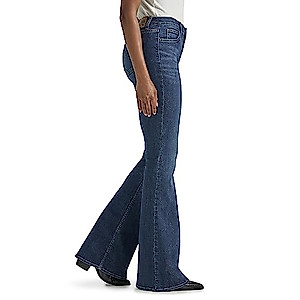 Lee Women's Legendary Mid Rise Flare Jean, Inner Strength, 18