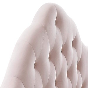 Modway Sovereign Queen Diamond Tufted Performance Velvet Headboard, Pink