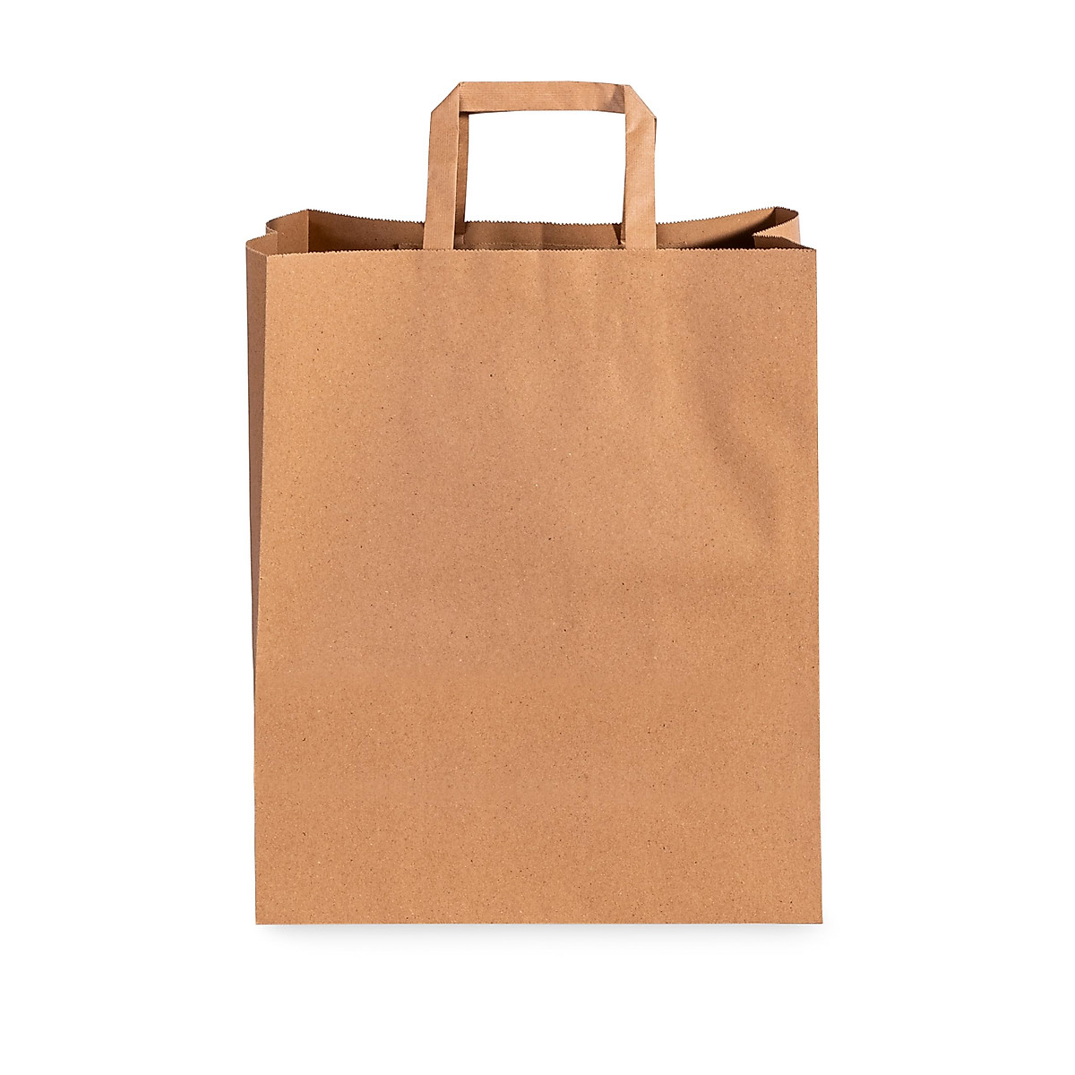 Prime Line Packaging Brown Paper Bags with Handles, Reusable Grocery Tote for Food, Takeout, Delivery, Shopping, Small Business, Bulk, 12x7x14 100 Pack