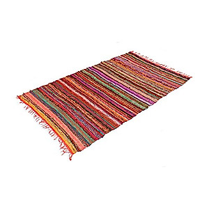 Handmade Braided Chindi Rug, Rag Rug, Area Rug, Carpet Rug, Runner Rug 3x5 Foot, 4x6 Foot, 5x7 Foot, Bed Room Rug (4x6 Foot)
