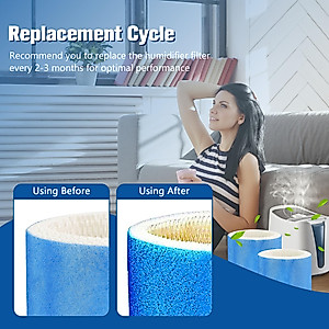 Funmit Humidifier Filters Replacement for Honeywell Humidifier Filter HAC-504 HAC-504AW and Honeywell Filter A, Replacement for Honeywell HCM-350 HCM-500 HCM600 Cool Mist Humidifiers, 4 Pack, Blue