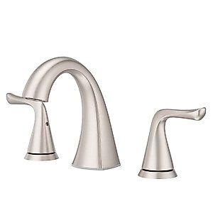 Pfister Willa Bathroom Sink Faucet, 8-Inch Widespread, 2-Handle, 3-Hole, Spot Defense Brushed Nickel Finish, LF049MALGS
