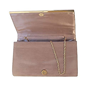 JNB Sequin Zig Zag Clutch, Taupe