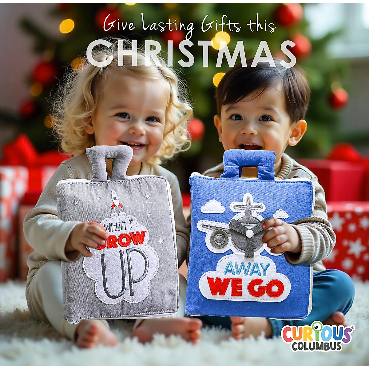 Curious Columbus Quiet Book. Away We Go Activity Busy Book. Montessori Toy for Toddlers. Educational Toy for Toddlers, Preschool and Early Learning. Toddler Airplane Travel Essentials Travel Toys