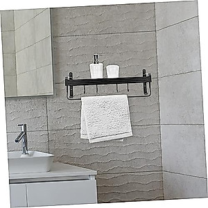 Cabilock 1 Set Nail Free Rack Shelves for Storage Wall Mounted Storage Hangers Wall Mounted Clothing Rack Bathroom Wall Shelf Bathroom Storage Organizer Bath Towel Holder Nail-Free Rack