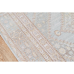 Momeni Isabella Traditional Geometric Flat Weave Area Rug, 2 ft 0 in x 3 ft 0 in, Blue