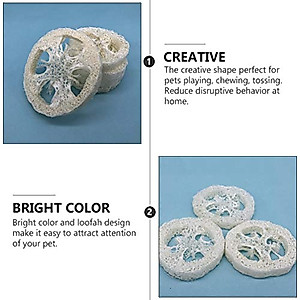 TEHAUX 20pcs Loofah Toys, Rabbit Chew Toys for Dental Health, Natural Handmade Material Small Animal Toys for Guinea Pig Hamster Rabbit Rat (Random Color)