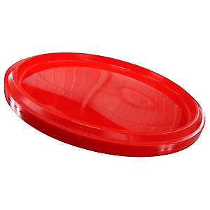 Poly Farm 2.5 Gallon White Ice Cream Tub with Red Lid (6)