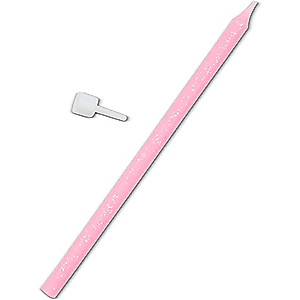 Metallic Glitter Long Thin Birthday Cake Candles in Holders (5 in, 48 Pack)