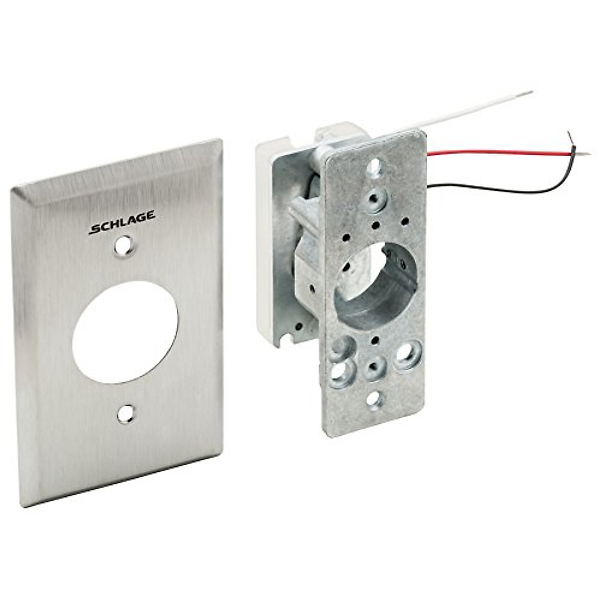 Schlage Electronics 653-05 Keyswitch, SPDT Momentary Single Direction, Satin Chrome Finish, Less Cylinder