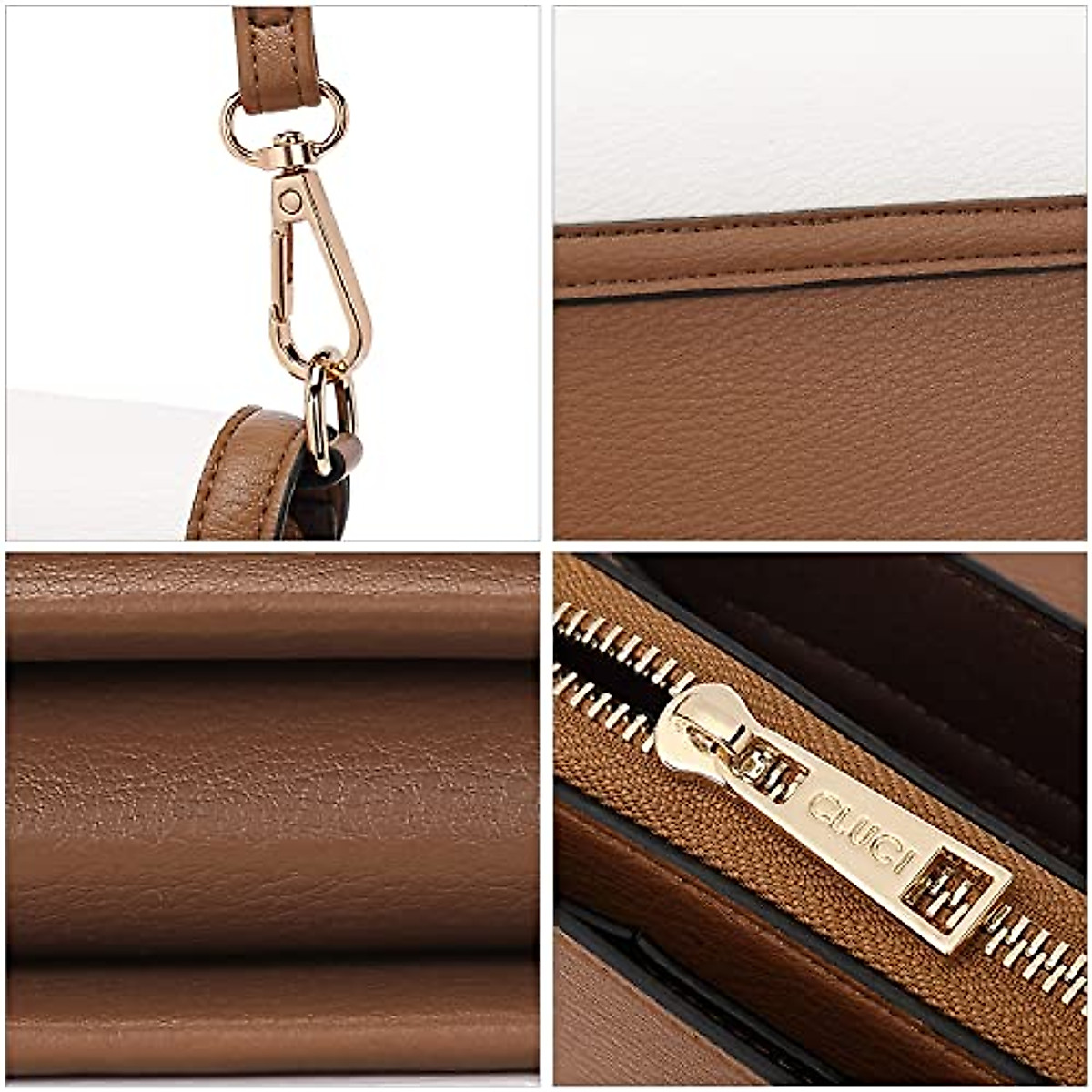 CLUCI Small Crossbody Bag for Women Leather Cellphone Shoulder Purses Travel Vacation Mom Designer Wallet