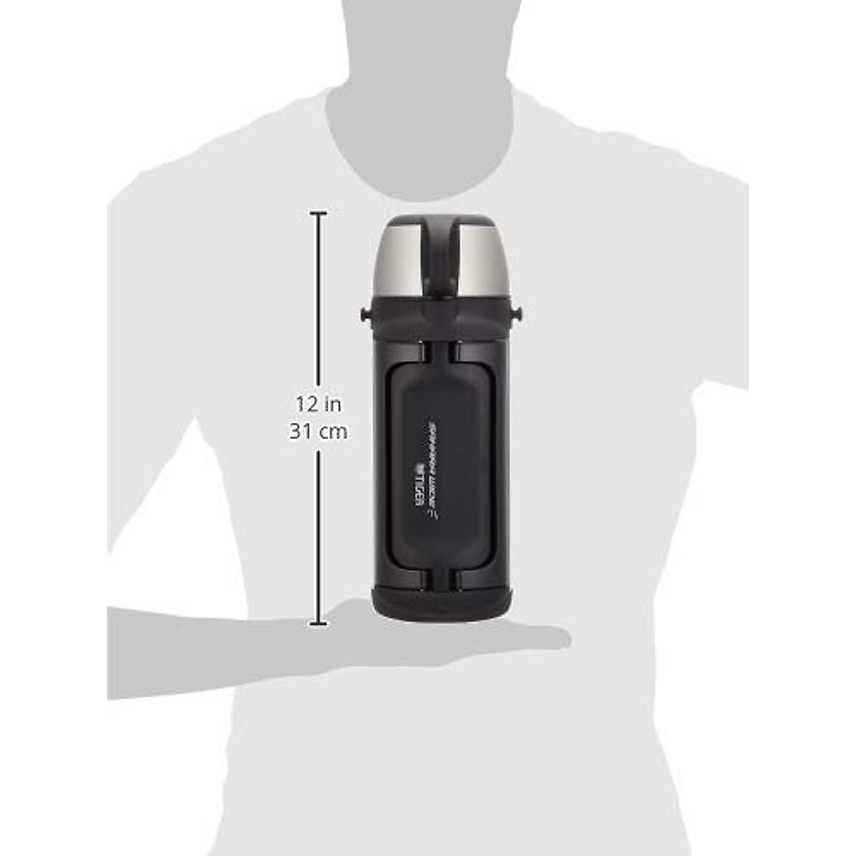 Tiger MHK-A151-XC Thermos Water Bottle, 5.6 gal (1.49 L), Cup, Large Capacity, Type, Tiger Silver