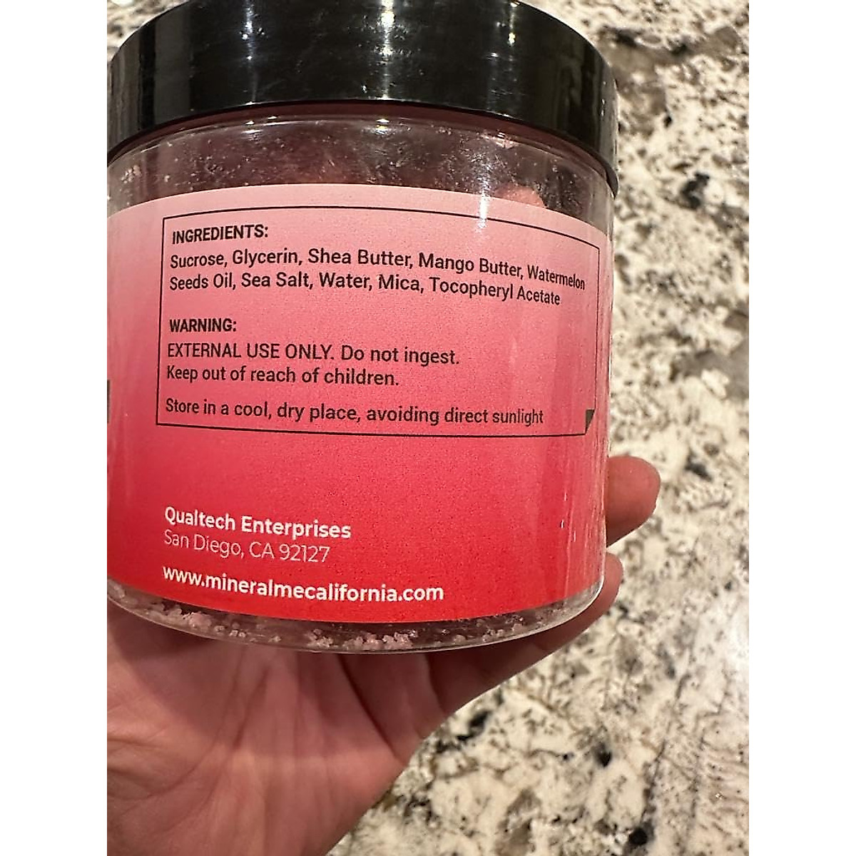 Body Scrub Exfoliator - 12oz WATERMELON Sugar scrub cubes w/Mango Butter & Shea butter- Ultra Hydrating & Moisturizing - All Natural & Organic for all body exfoliation- For hands, arms legs, elbow