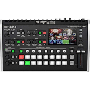 Roland V-8HD HDMI Video Switcher with AKG K-240 Studio Pro Headphones & 10-Pack Straps Bundle