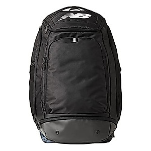 New Balance Sports Backpack, Team Travel Gym Bag for Men and Women, Black, One Size
