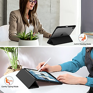 Mastten Compatible with New iPad Air 11 inch Case M2 2024, for iPad Air 6th/5th/4th Generation Case 10.9 inch with Pencil Holder 2024/2022/2020, Auto Wake/Sleep, Slim Clear Back Shell, Lavender Purple