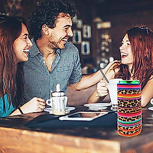 HaiMay 10 Pieces Slim Beer Can Sleeves /Cooler Covers Fit for 12oz Slim Energy Drink Beer Cans, Fashion Styles