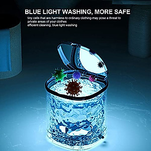 Portable Washing Machine ABS 4.5L 2000mA 24W 12V Blue Light Household Portable Washer, Mini Washing Machine for T Shirts Underwear Socks US Plug 100‑240V Portable WashersWashers & Dryers