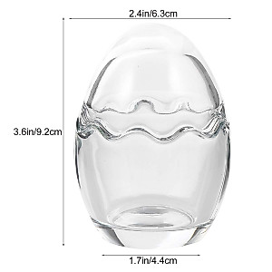 Cabilock Jam Jars 2pcs Glass Yogurt Jars Clear Pudding Cup Crystal Dessert Bowls Dessert Cup Egg Shape Serving Mixing Bowls Glassware for Mousse Ice Cream Appetizers Dessert 100mL Jelly Jars