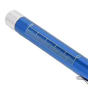Pen Lights for Nurses, Aluminum Alloy LED Penlight with Pupil Gauge – Concave Design for Precise Yellow Lighting, Medicals Pen Light(Blue)