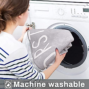 LIVEBOX Round ABC Kids Rug for Boy and Girl,Circle Washable Area Rug Non-Slip Crawling Play Mat for Playroom,Alphabet Nursery Area Rug Circular Learning Carpet for Bedroom (47",Grey)