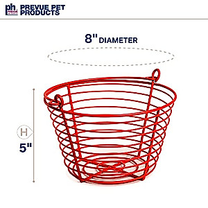 Prevue Pet Products 8 Inch Red Egg Basket 468