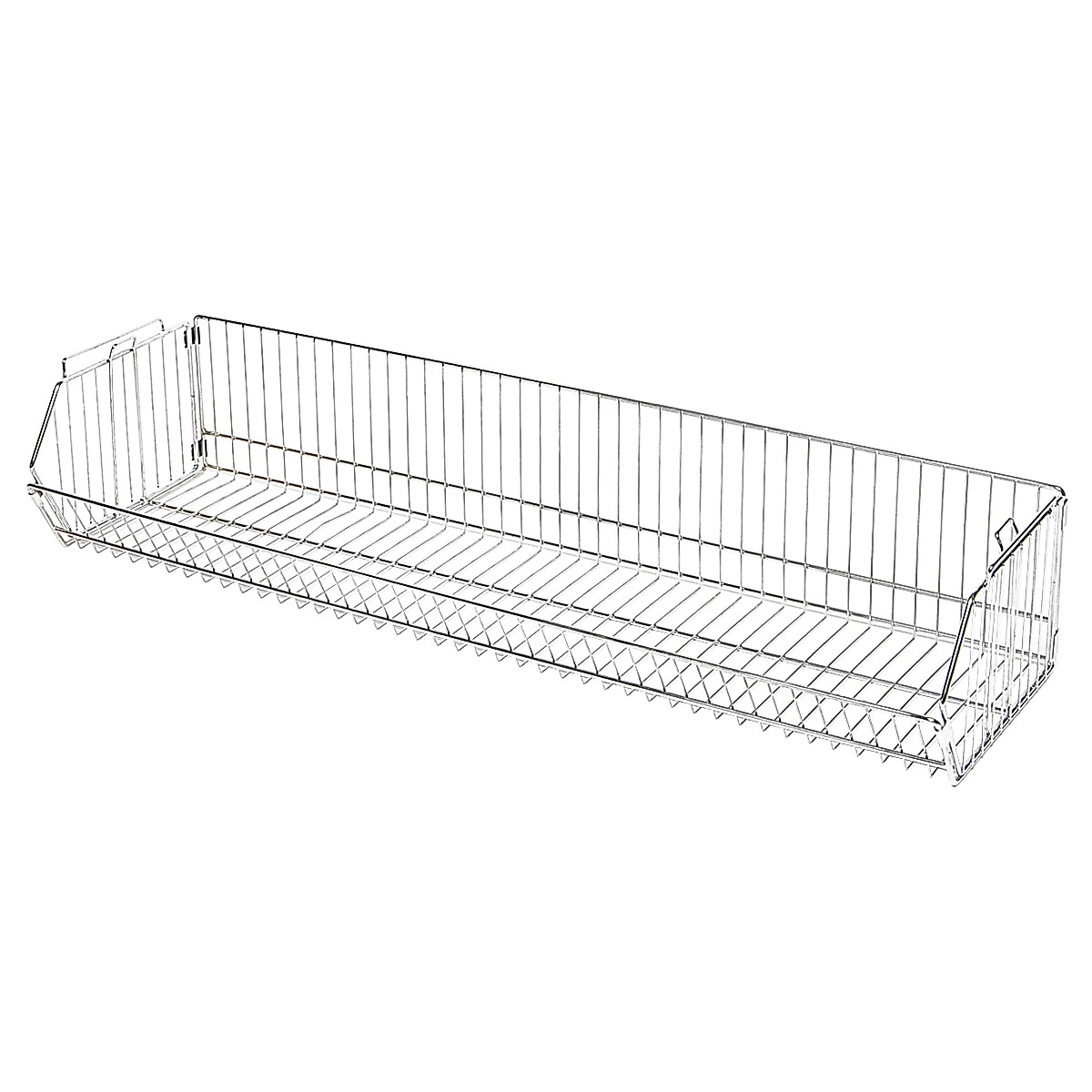FSE Quantum 204812BC Modular Wire Stacking Basket, 48"W x 20"D x 12"H, 110 lb. Capacity, Chrome Plated Finish, NSF