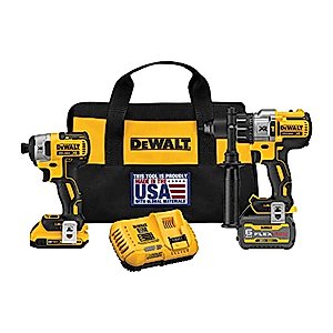 DEWALT FLEXVOLT 60V MAX* Cordless Drill Combo Kit, Hammer Drill & Impact Driver (DCK299D1T1)