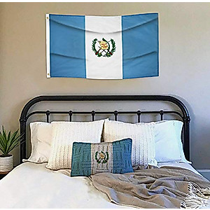 DANF Guatemala Flag 3x5 Ft - 100D Thicker Polyester - Guatemalan National Flags Double Stitched Quality 3 X 5 Feet with Brass Grommets Indoor & Outdoor Use