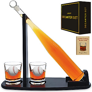 Baseball Whiskey Decanter Set with Glasses,Whiskey Gifts for Men Whiskey Decanter Sets for Men,Whisky Decanter & Glass Set,Whiskey Set Bourbon Decanter,Tequila Decanter for Alcohol Liquor Decanter