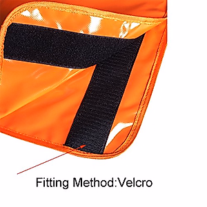 Comily Plus+ Off Road Recovery Winch Weight Bag,Safety Strong Durable PVC Winch Rope Dampener Blanket with Pocket-Light Orange Color