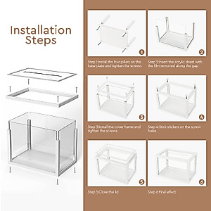 AW BRIDAL Acrylic Card Box Wedding Card Box for Recption, Wedding Card Holder Box Clear Card Box with Lid Card Box for Wedding Birthday Party