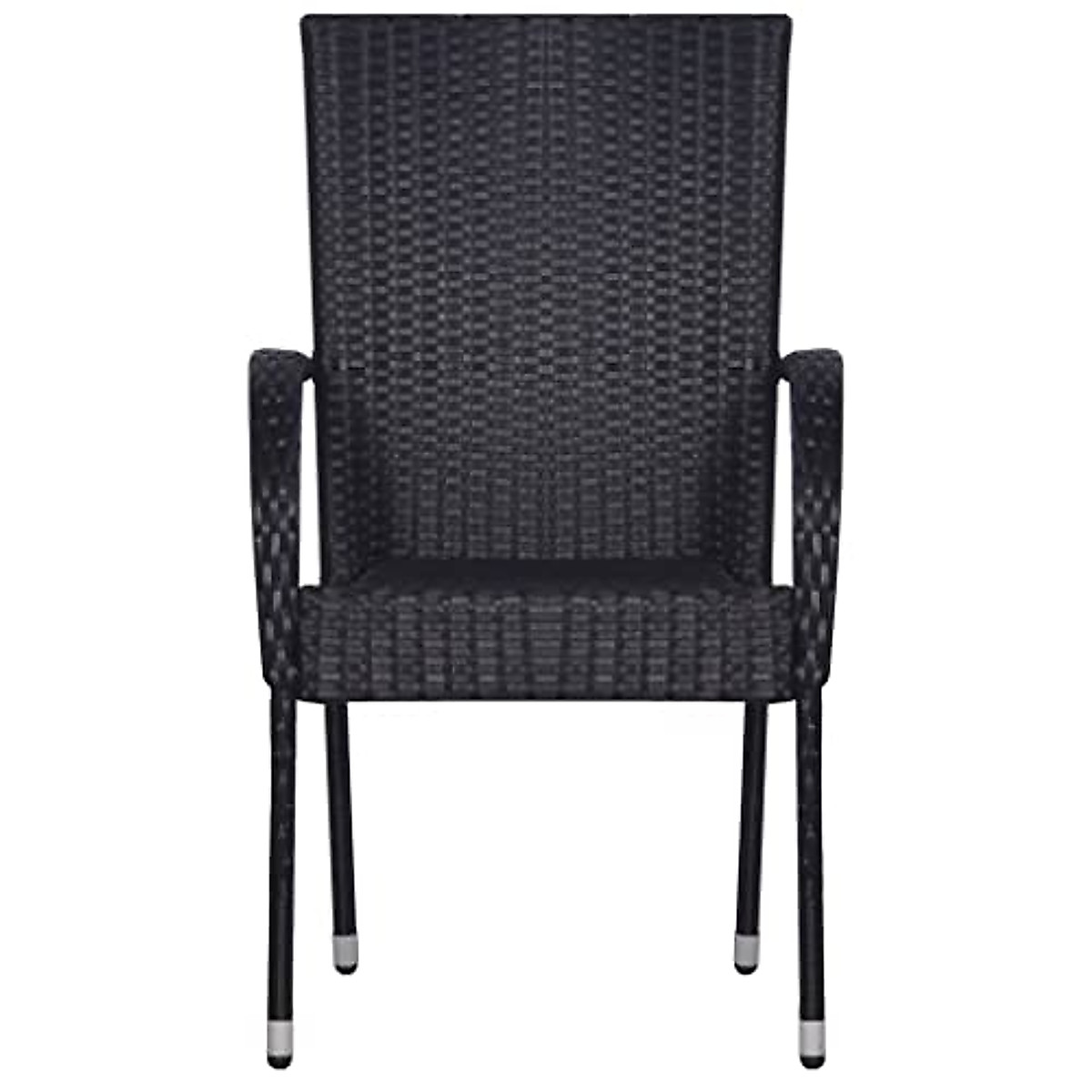 WHOPBXGAD 7 Piece Patio Dining Set Rattan Chair,Gardens Patio Furniture,Oak Patio Furniture Set,Sui for Gardens, lawns, terraces, poolsides, patios,Black