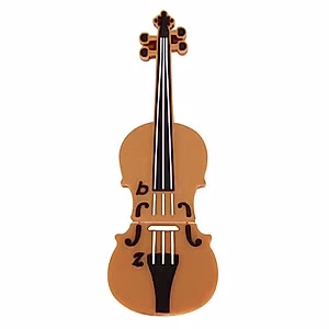 CHUYI Novelty and Cute Violin Shape Design 128GB USB 2.0 Flash Drive Pen Drive Memory Stick Storage Cool Thumb Drive U Disk Gift (Brown - 1 Pack)