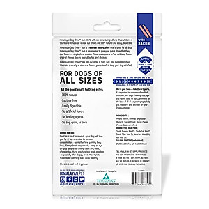 Himalayan Dog Chew Yak Cheese Dog Chews, 100% Natural, Long Lasting, Gluten Free, Healthy & Safe Dog Treats, Lactose & Grain Free, Protein Rich, For All Breeds, Medium, Bacon Flavor, 4.5 oz
