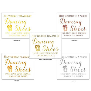 Dancing Shoes Wedding Sign For Guests, Flip Flop Signage, Gold Foil Print, Reception Decorations, Unframed Wall Art Poster