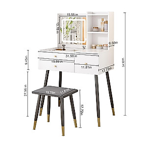 White Vanity Set with