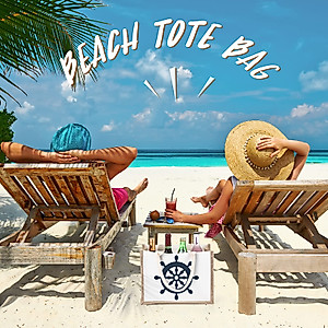 12 Pieces Burlap Tote Bags Set White and Jute Tote Bag with Handles Blank Large Burlap Reusable Grocery Bags Water Resistant for Bridesmaid Gift Shopping DIY Bags, 14.57 x 10.24 x 6.69 Inches