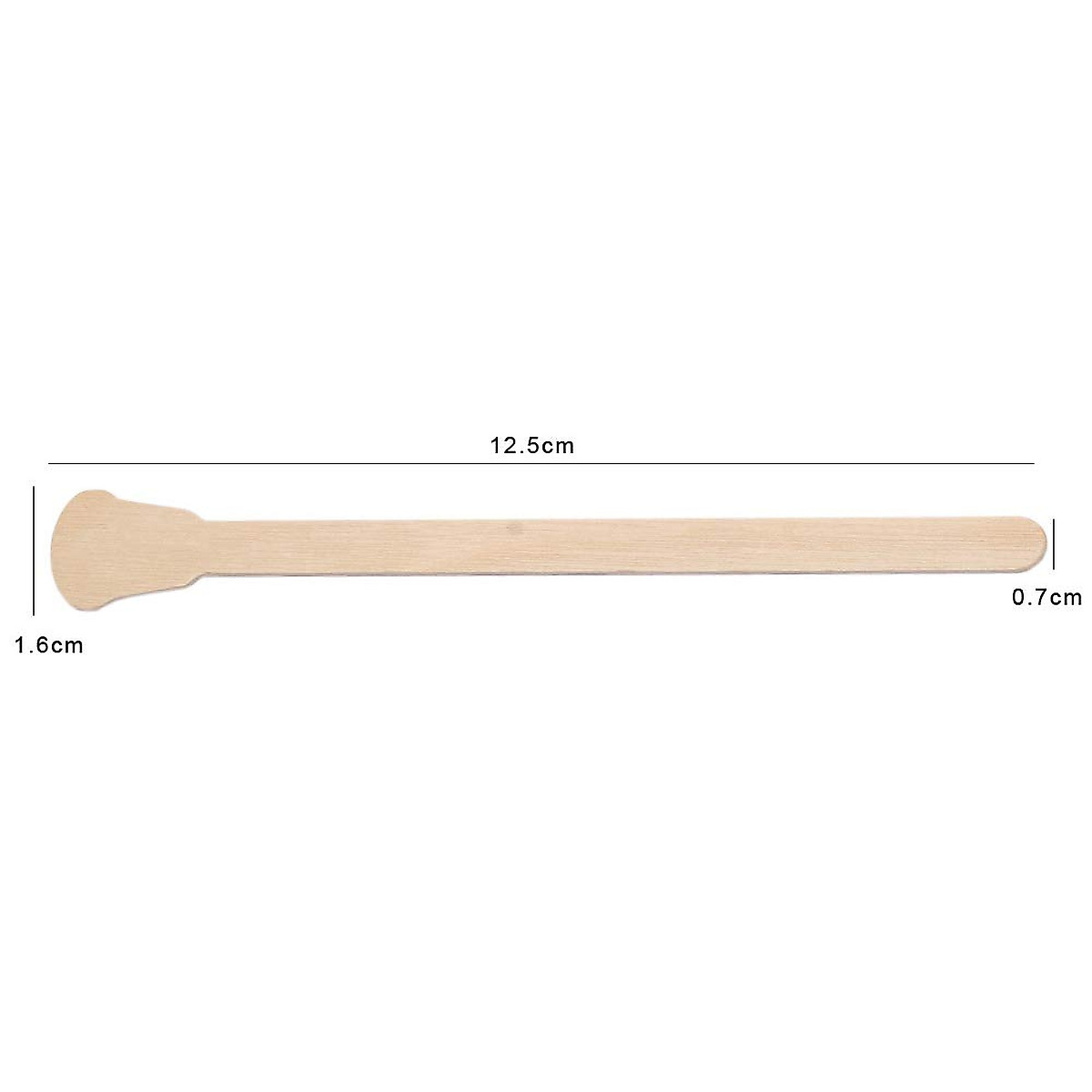 50 Pieces Wooden Wax Applicator Sticks Wooden Wax Applicator Sticks Spatulas Wooden Waxing Craft Sticks Spatulas Wooden Spatulas Applicator for Eyebrow Nose Face Body Hair Removal