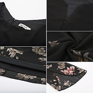 Elegant Women Dresses Summer 2023 Formal Dresses Black-Pink Flower L