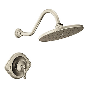 Moen Waterhill Brushed Nickel 14-Inch Replacement Extension Curved Shower Arm, S113BN