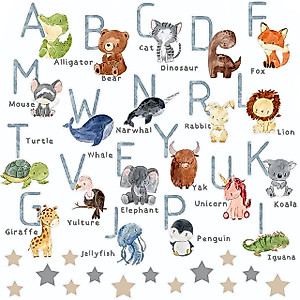 ABC Wall Stickers, Alphabet Wall Decals, Animal Alphabet Wall Decals, Classroom Wall Decals, ABC Wall Decals, Wall Stickers for Kids ABC Letters, ABC Decal for Kids Room