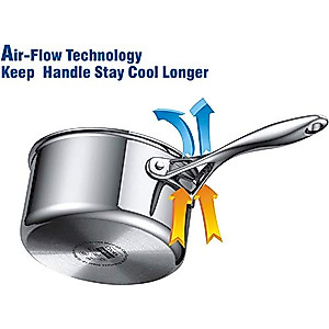 Cooks Standard Multi-Ply Clad Stainless Steel Cookware Set, 9 Piece, Silver