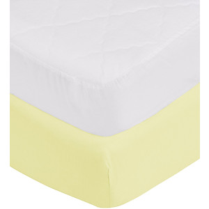 aBaby Toddler Mattress Protector and Sheet Combo, Yellow