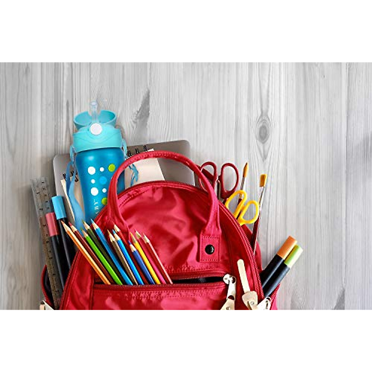 L.A. Baby Ultimate Stainless Steel Insulated Straw Sippy Cup | 9oz Toddler Water Bottle with Straw | Insulates 10+ Hours | Medical Grade Stainless Steel | Spill-Proof Design - Rose Gold