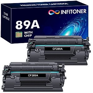 CF289A 89A Black Toner Cartridge 2-Pack Replacement for HP 89A CF289A 89X CF289X for HP Enterprise M507 M507n M507dn M507x MFP M528dn M528f M528c M528z M528 Series Printer Ink