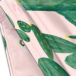 Cactus Floral Flower Satin Pillow Cases Silk Satin Pillowcase for Hair and Skin Standard Set of 2 Super Soft Silk Pillowcase with Envelope Closure (20x26 in)